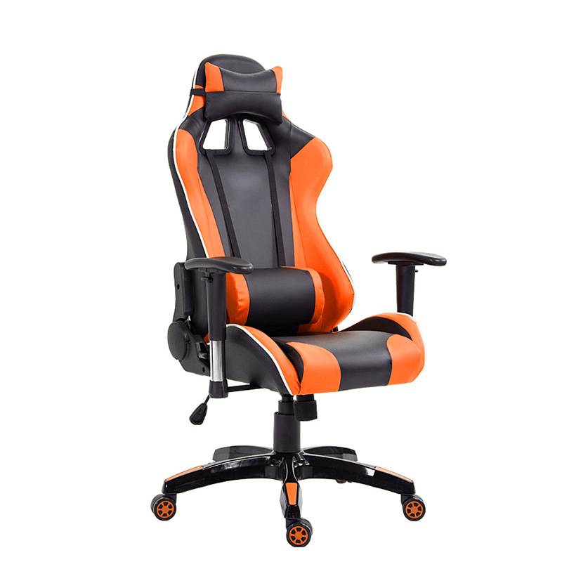 Color gaming chair with lumbar pillow