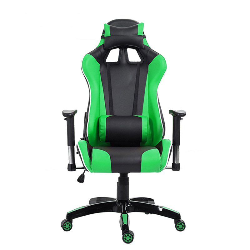 Color gaming chair with lumbar pillow