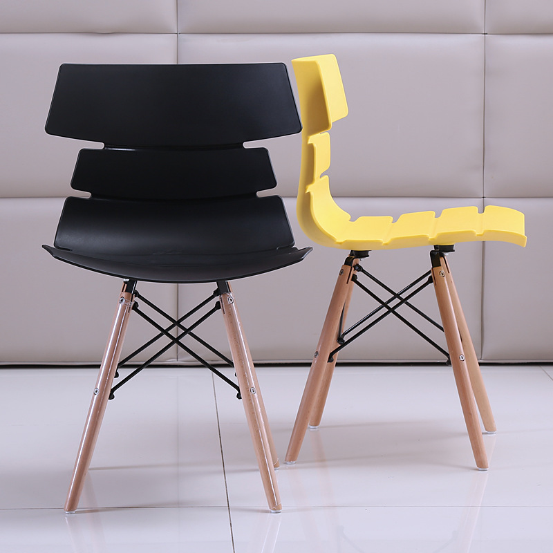 Color irregular backrest plastic chair