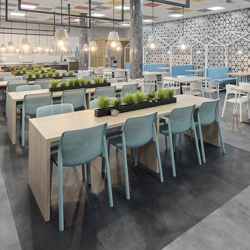 Custom color square plastic dining chair