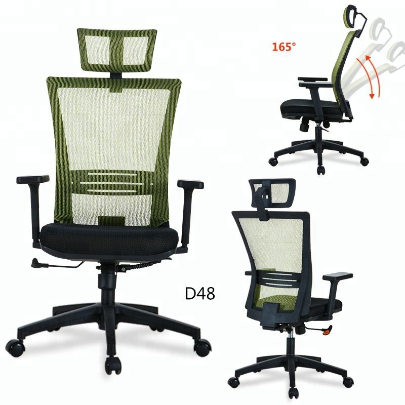 Green ergonomic design mesh chair
