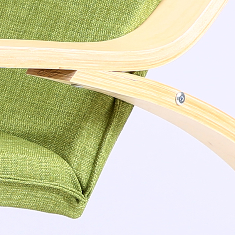 Green indoor fabric rocking chair