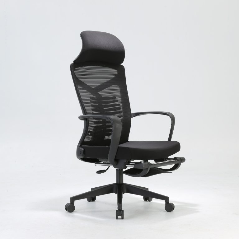 High-back fabric office chair