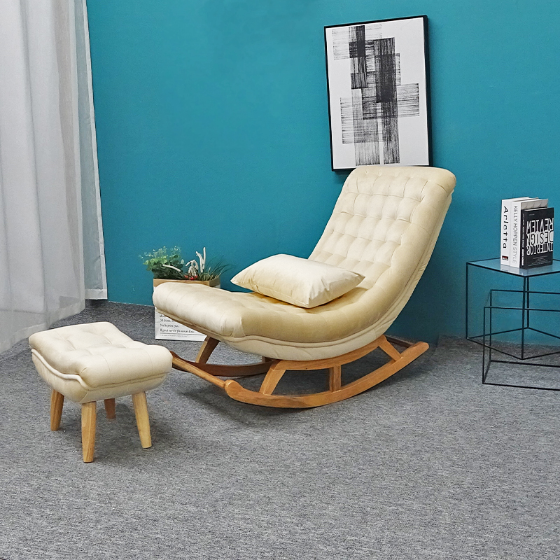 High-end custom velvet rocking chair