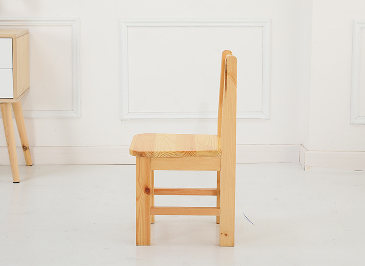 Kindergarten children’s solid wood chair