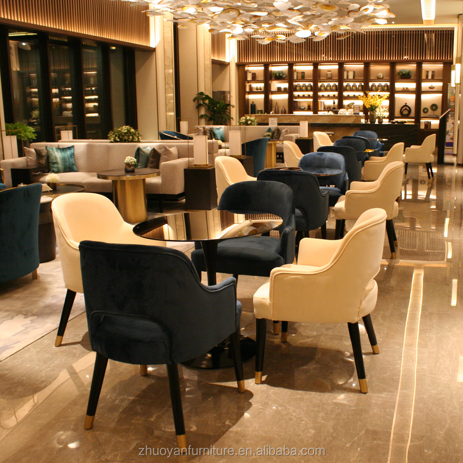 Luxury design leather restaurant dining chair