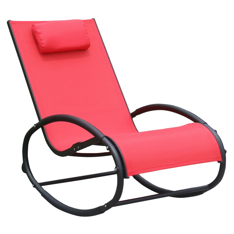 Metal frame colored rocking chair