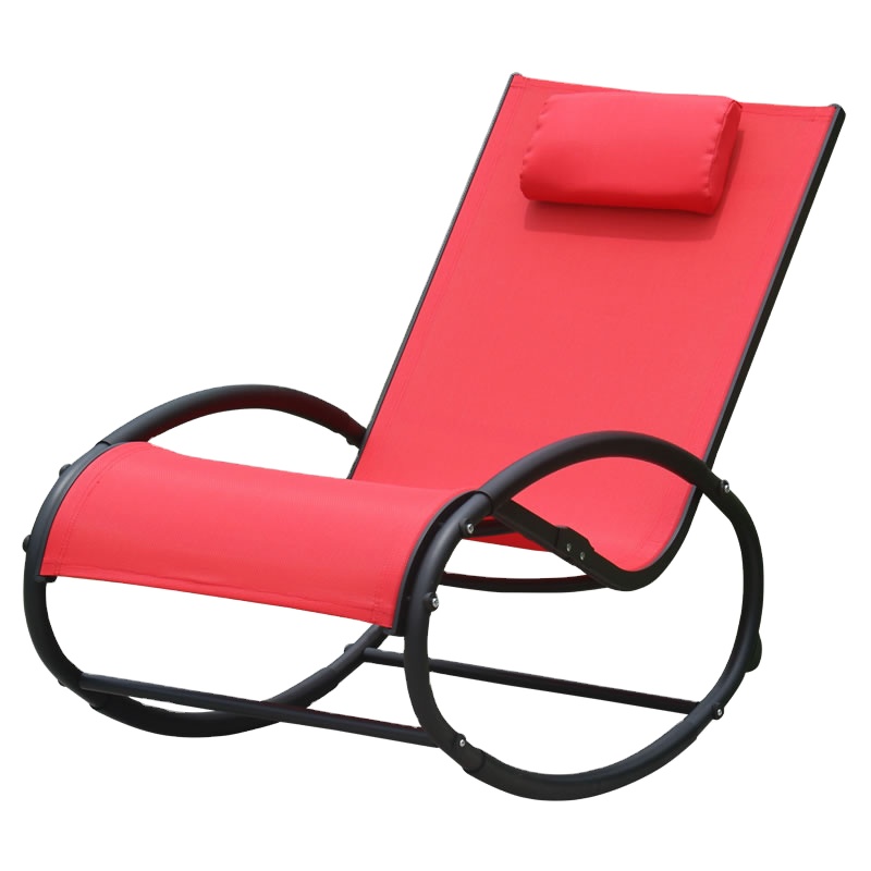 Metal frame colored rocking chair