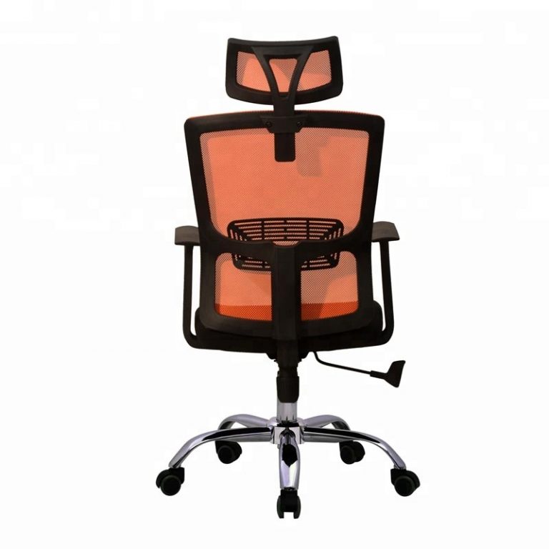 Orange ergonomic office mesh chair