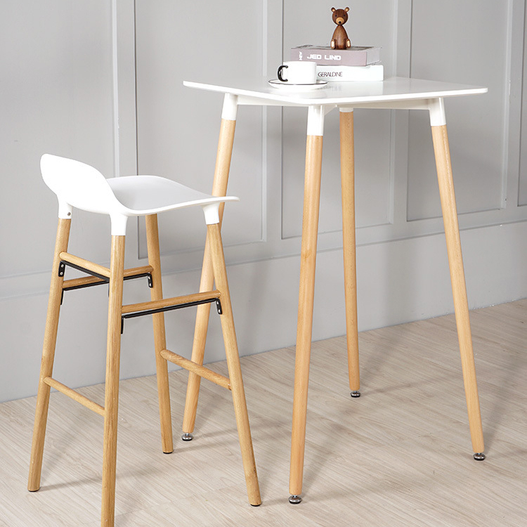 Stylish design bar high wooden chair