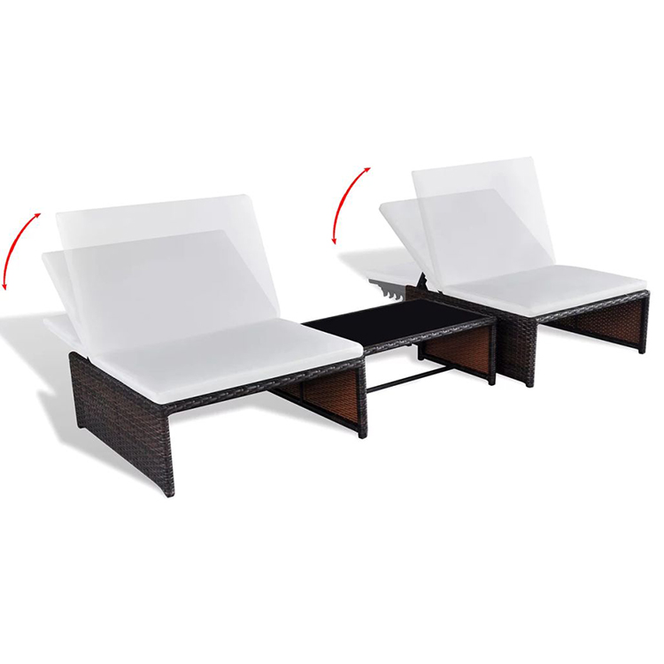 White enlarged adjustable lounge chair