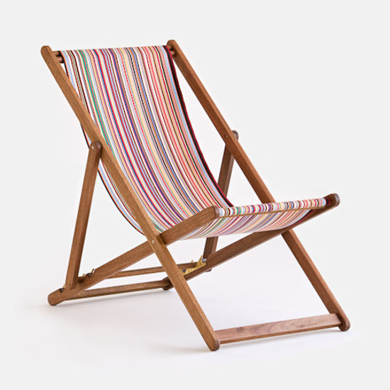 Wooden adjustable reclining deck chair