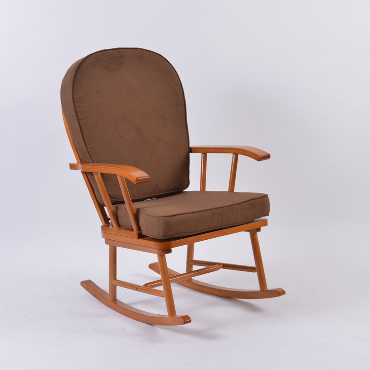 Wooden natural color rocking chair